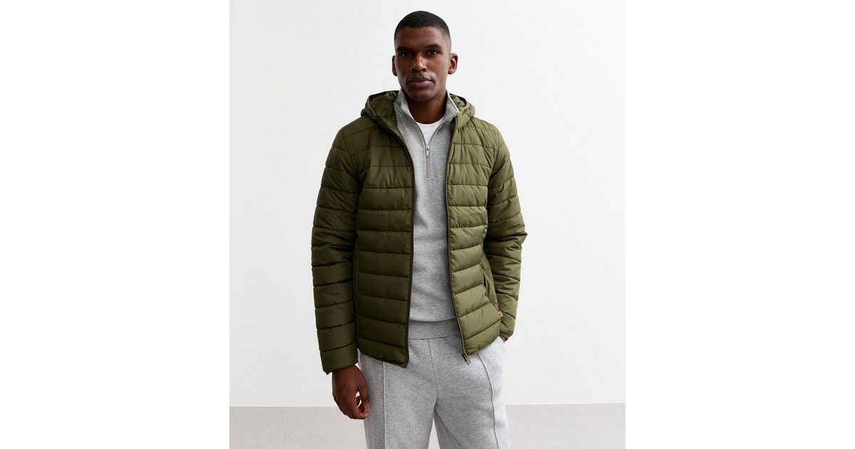 Only & Sons Khaki Regular Quilted Jacket | New Look