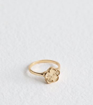 Gold Tone Flower Ring | New Look
