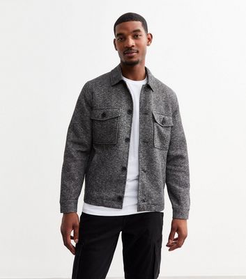 Only & Sons Regular Grey Felted Shacket | New Look