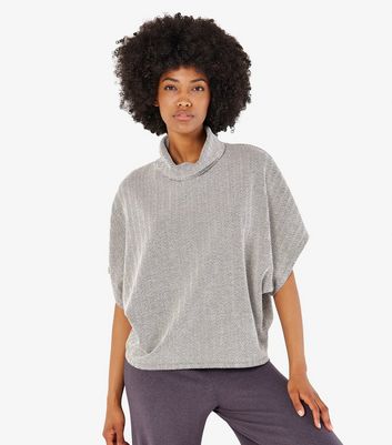 Apricot Grey Chevron Batwing Top | New Look