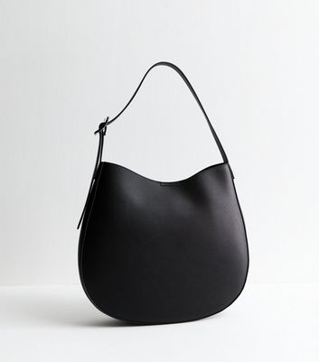 Black Faux Leather Shoulder Bag | New Look
