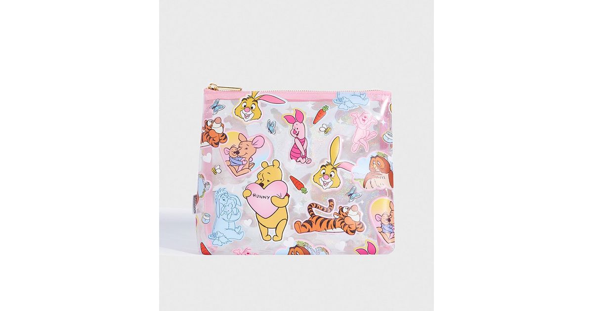 Skinnydip Pink Winnie The Pooh Clear Wash Bag | New Look