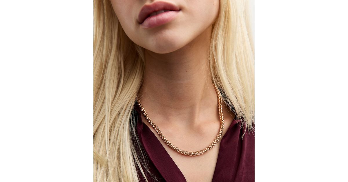 Gold Tone Rope Chain Necklace | New Look
