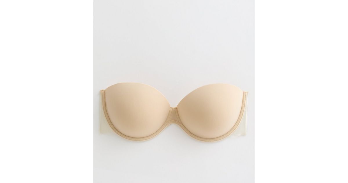 Tan Stick-On Wing Strapless Bra | New Look
