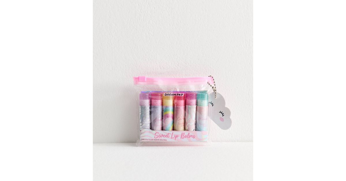 6 Pack Multicolour Scented Lip Balm Set | New Look