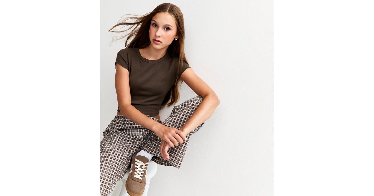 Girls Brown Short Sleeve Top | New Look