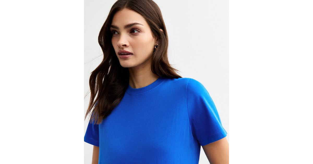 Bright Blue Short Sleeve Crew Neck T-Shirt | New Look