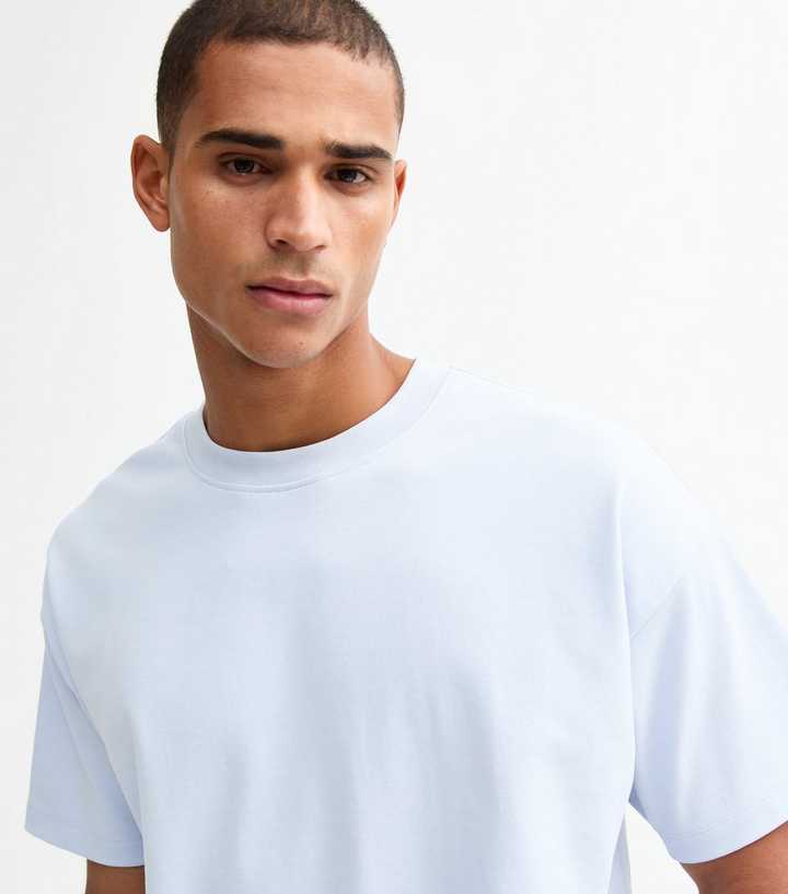 Light Blue Relaxed Boxy T-Shirt | New Look