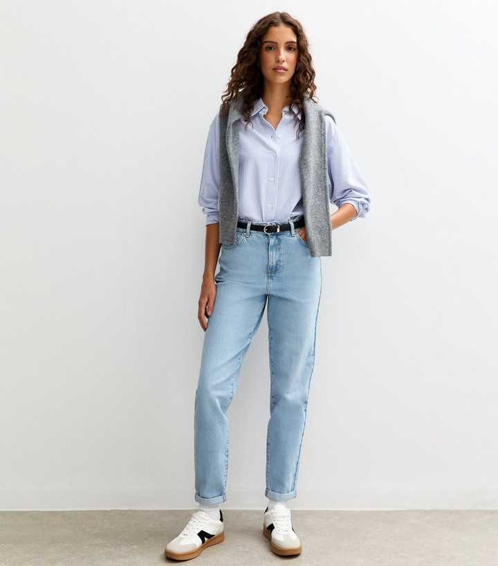 Tall Blue Tori Mom Jeans | New Look