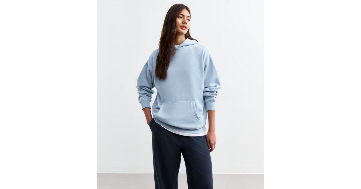 Light Blue Pullover Hoodie | New Look