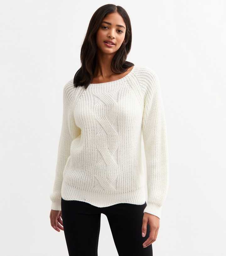 Gini London Cream Chunky Knit Jumper | New Look