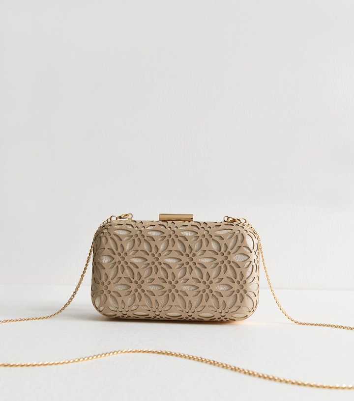 Mink Laser Cut Box Clutch | New Look