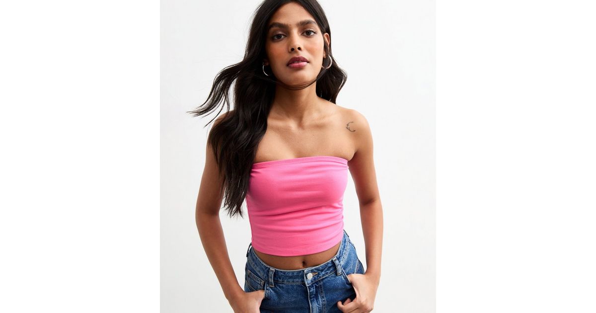 Pink Jersey Bandeau Top | New Look