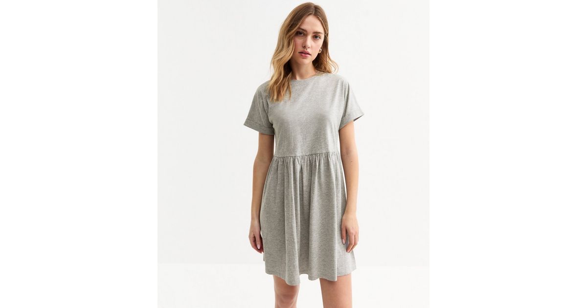 Grey Smock Mini Dress | New Look