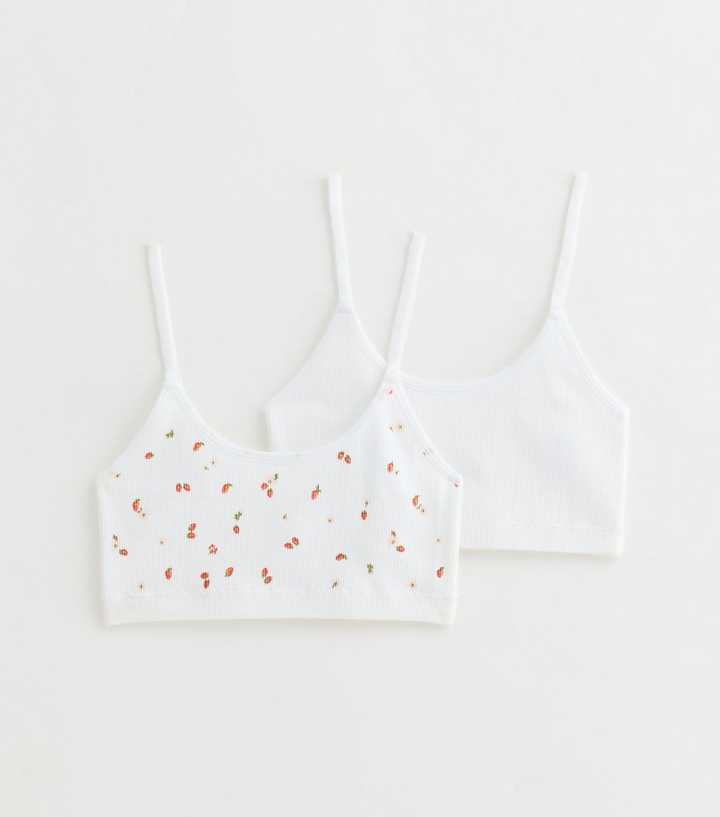 Girls Pack of 2 White Crop Tops | New Look