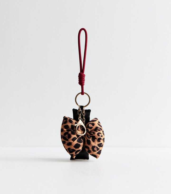 Brown Leopard Bow Rope Bag Charm | New Look