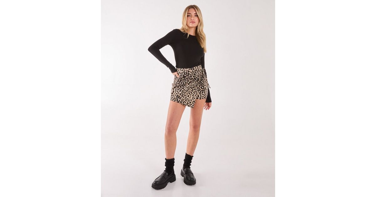 Pink Vanilla Leopard Print Wrap Skort | New Look