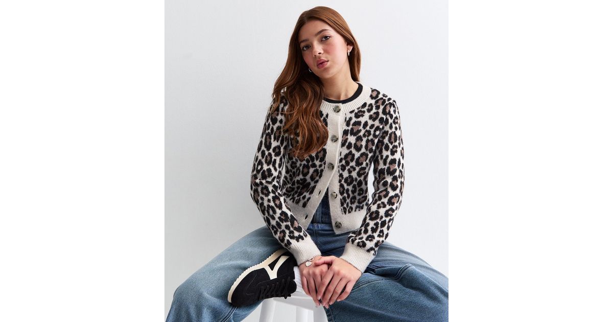 Girls Brown Leopard Print Cardigan | New Look