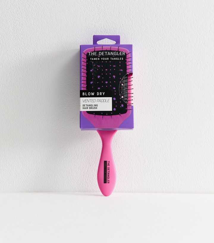 Pink Detangler Paddle Brush | New Look