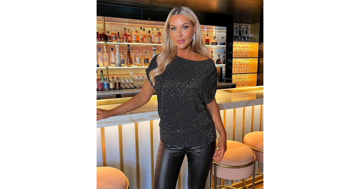 AX Paris Sequin Draped Top | New Look
