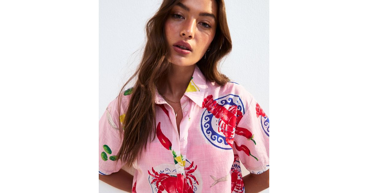 Pink Tapas Print Shirt | New Look