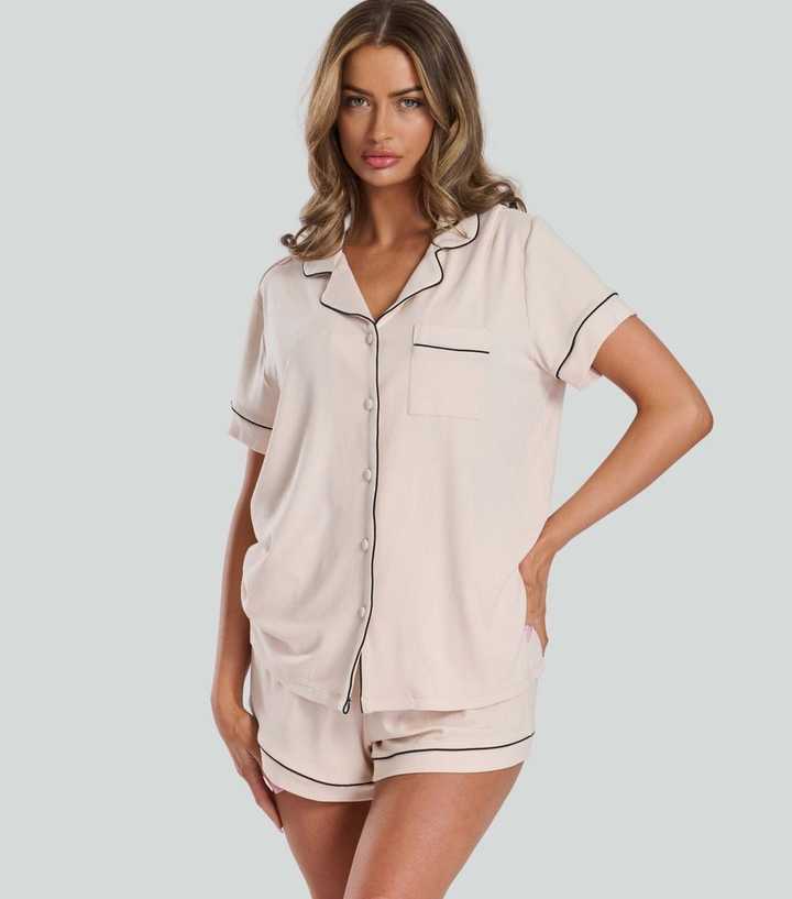 Loungeable Cream Shirt and Shorts Pyjama Set | New Look