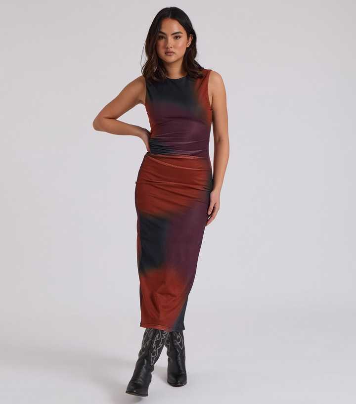 Urban Bliss Purple Mesh Tie Dye Midaxi Dress | New Look