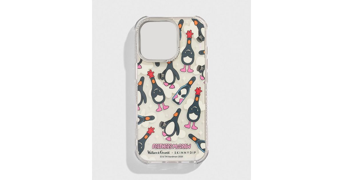 Skinnydip x Wallace and Gromit Feathers McCraw iPhone Case | New Look