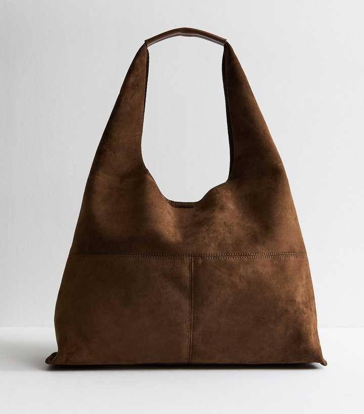 Tan Faux Suede Panelled Shoulder Bag | New Look