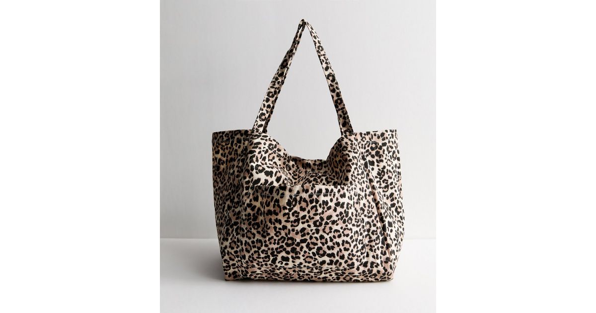 Brown Leopard Print Slouchy Tote Bag | New Look