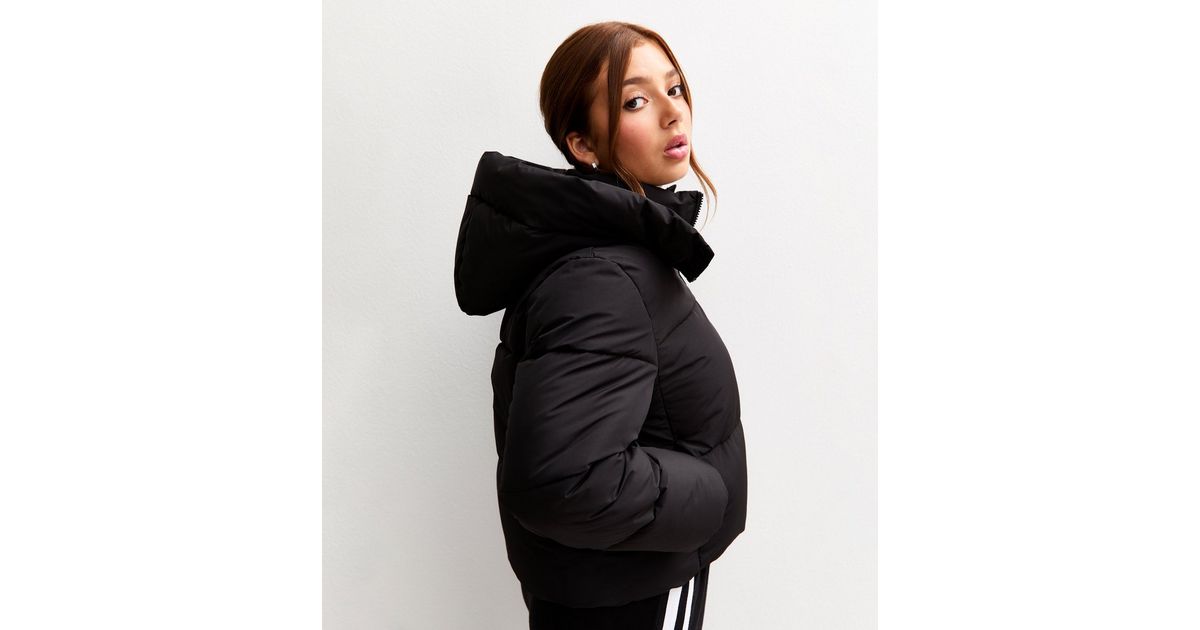 Girls Black Oversized Padded Jacket | New Look