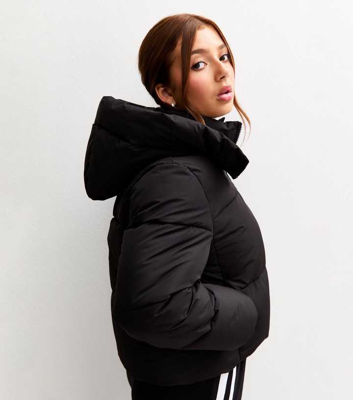 Girls Black Oversized Padded Jacket | New Look
