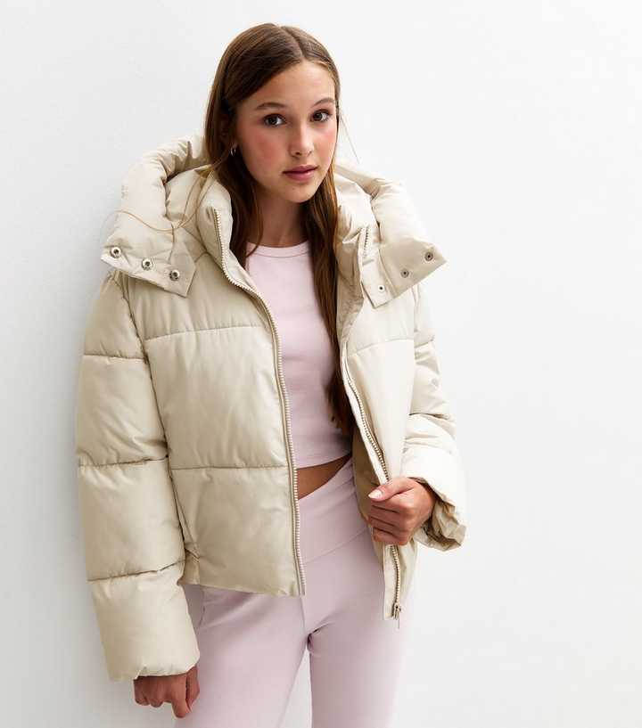 Girls Off White Oversized Padded Jacket | New Look