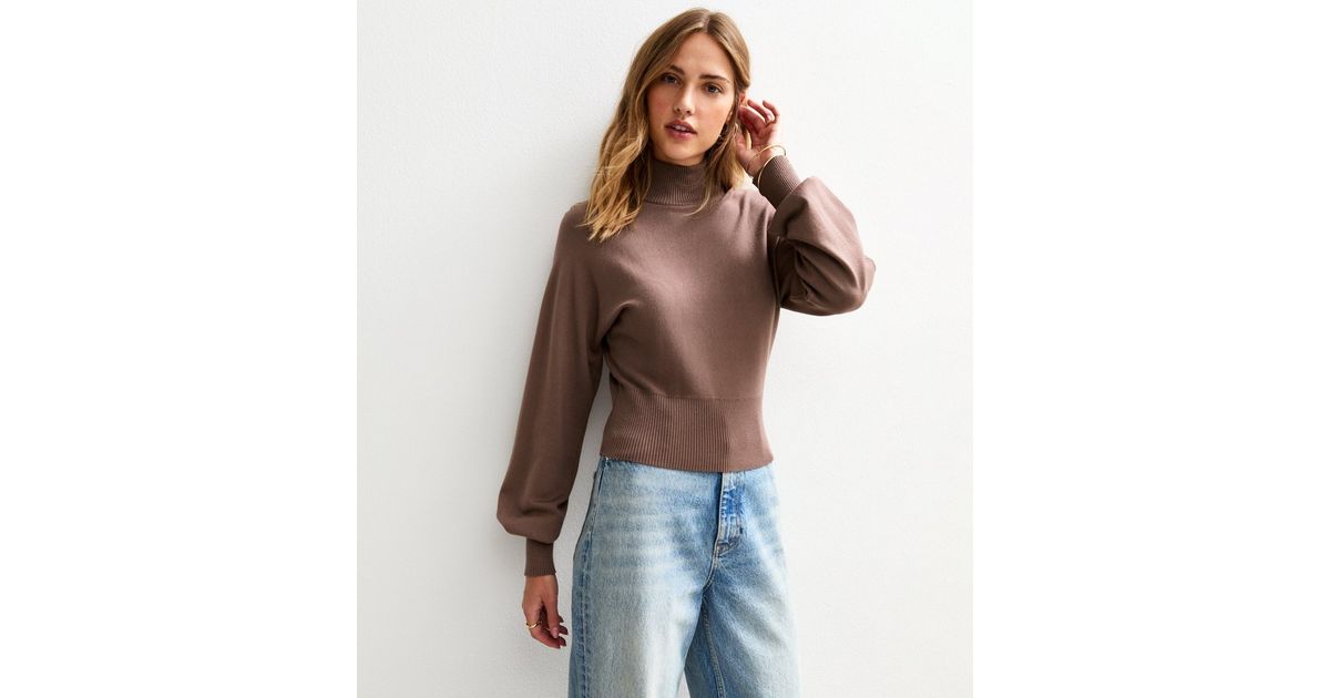 Mink High Neck Knit Jumper | New Look