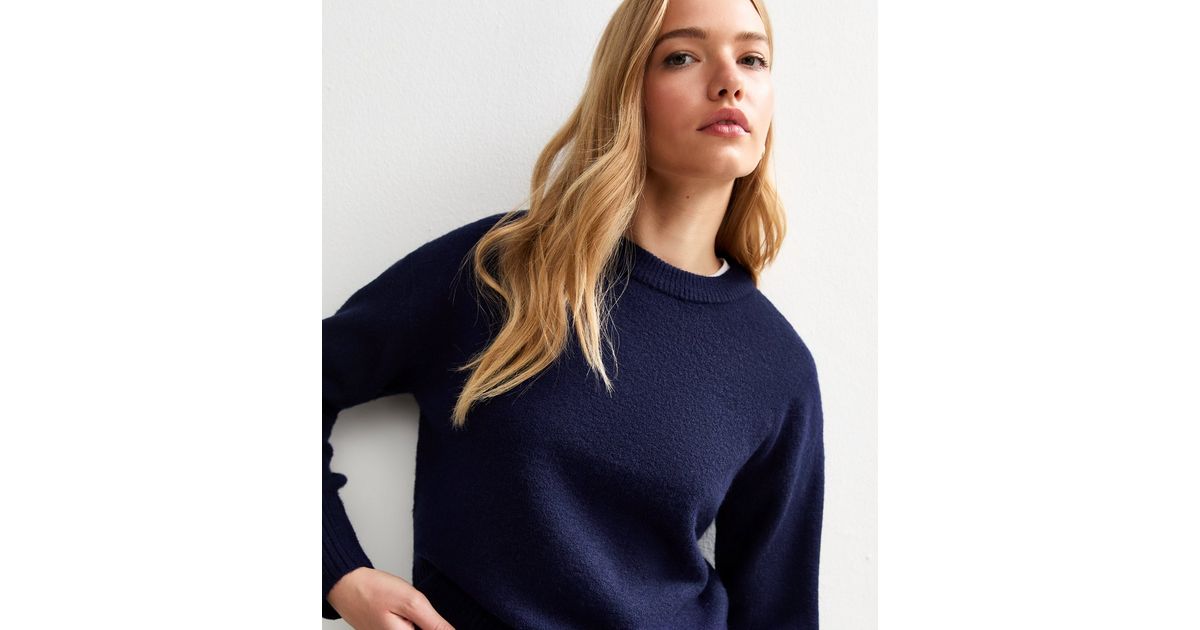 Navy Crew Neck Jumper | New Look