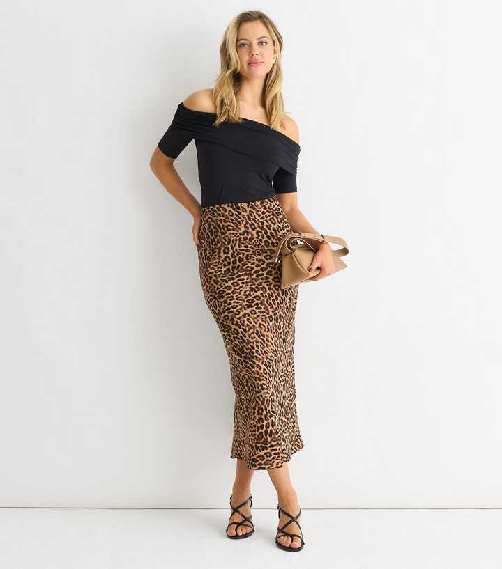 Gini London Light Brown Leopard Print Maxi Skirt | New Look