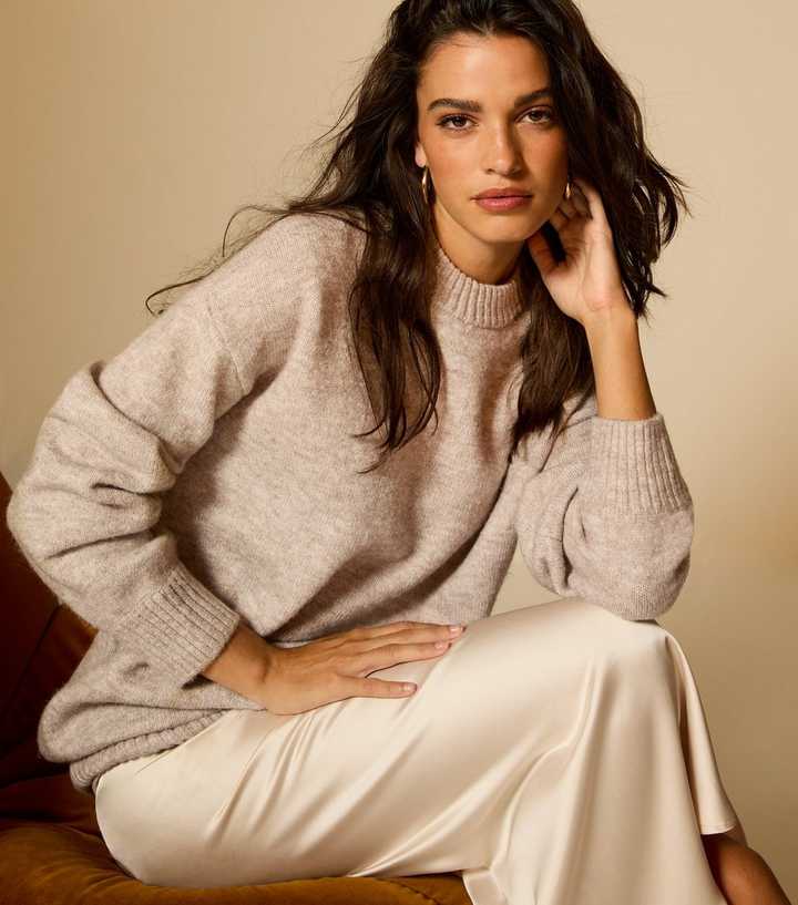 Mink Knit Jumper Mini Dress | New Look