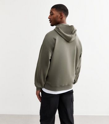 Khaki Oversized Tokyo Print Hoodie New Look