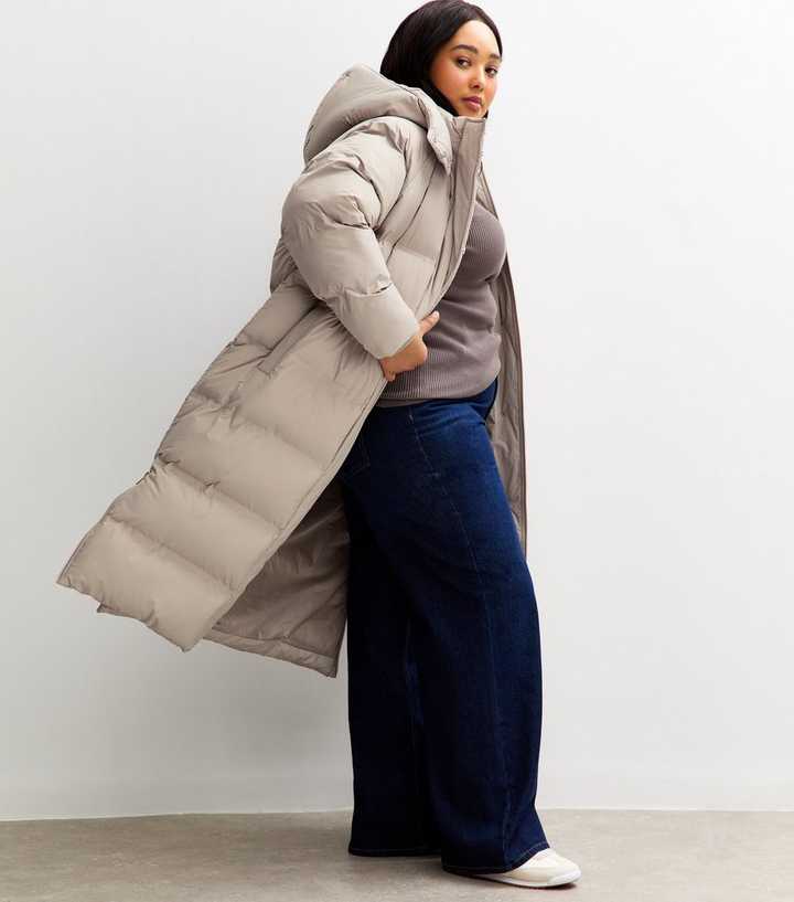 Curves Mink Hooded Longline Puffer Jacket | New Look