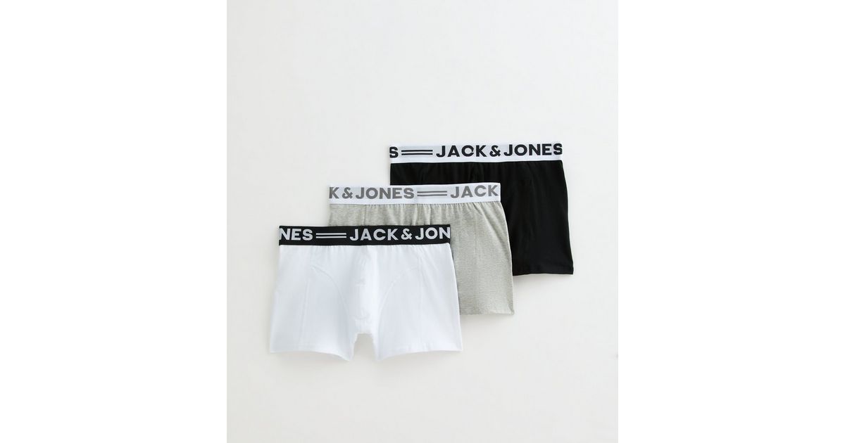 Jack & Jones Pack of 3 Multicoloured Branded Boxers | New Look