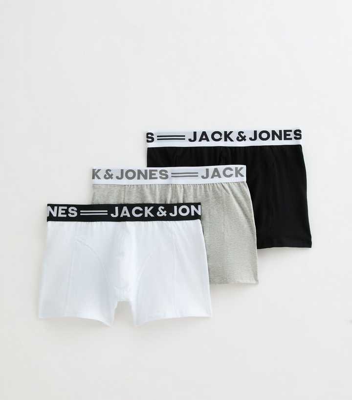 Jack & Jones Pack of 3 Multicoloured Branded Boxers | New Look