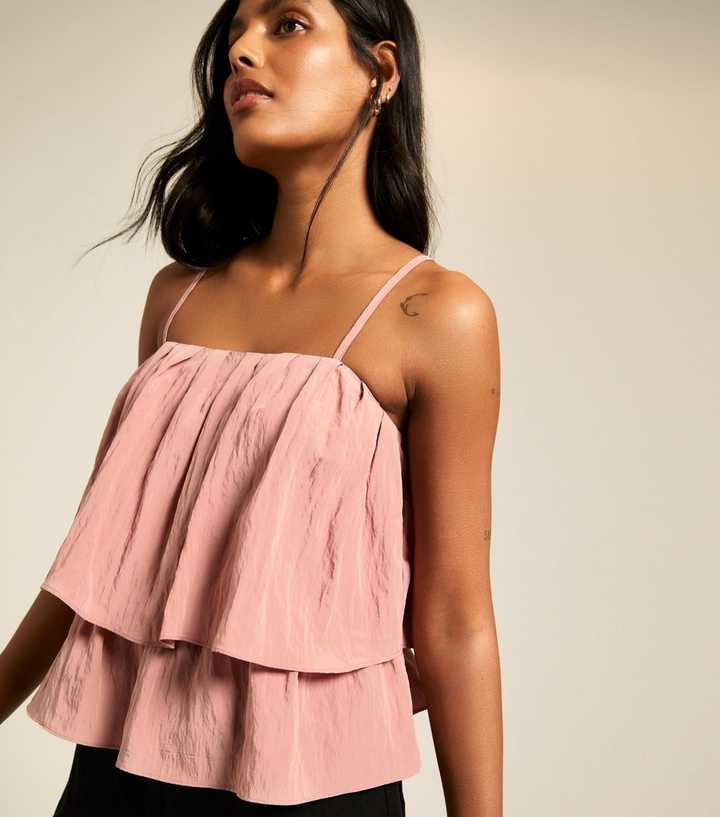 Pink Tiered Cami Top | New Look