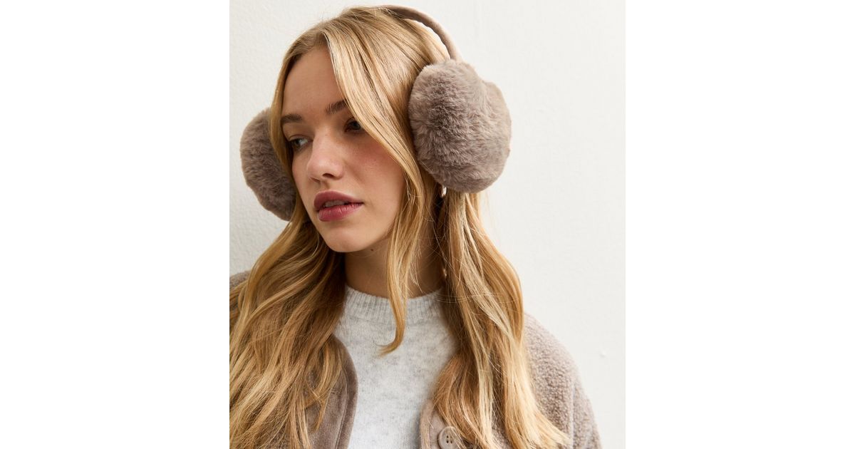 Brown Faux Fur Ear Muffs | New Look