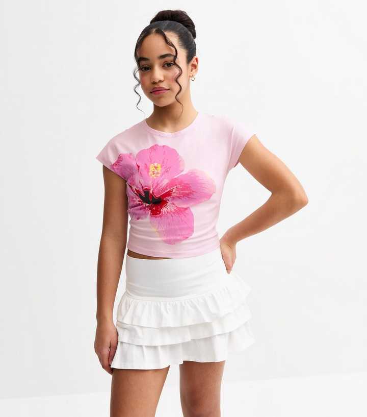Girls Hibiscus Flower Shirts Hula Girl Hibiscus Women's T Shirt By