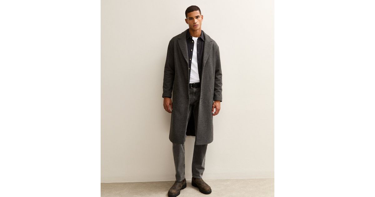 Grey Relaxed Tailored Coat | New Look