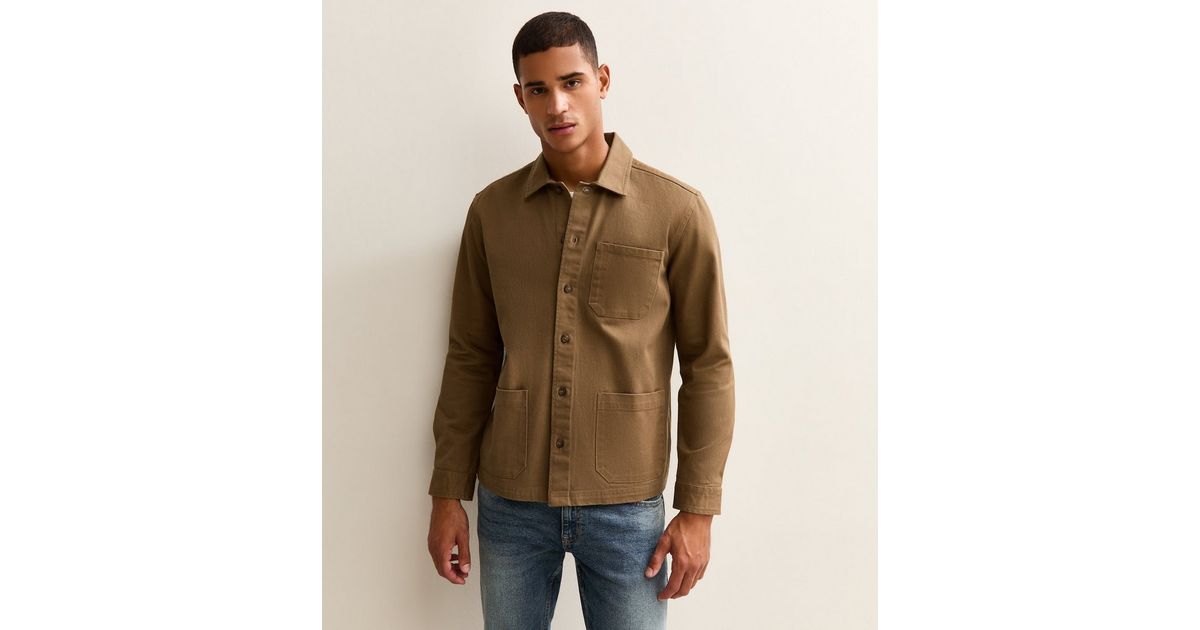 Brown Regular Fit Patch Pocket Shacket | New Look