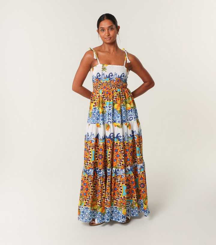 Blue Vanilla Multicoloured Printed Maxi Dress | New Look
