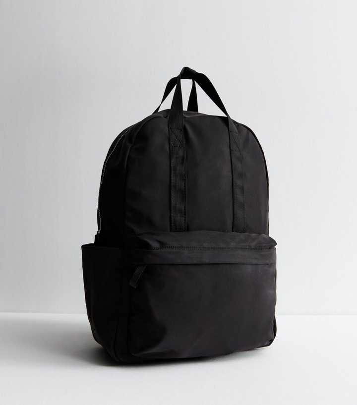 Black Zipped Backpack | New Look