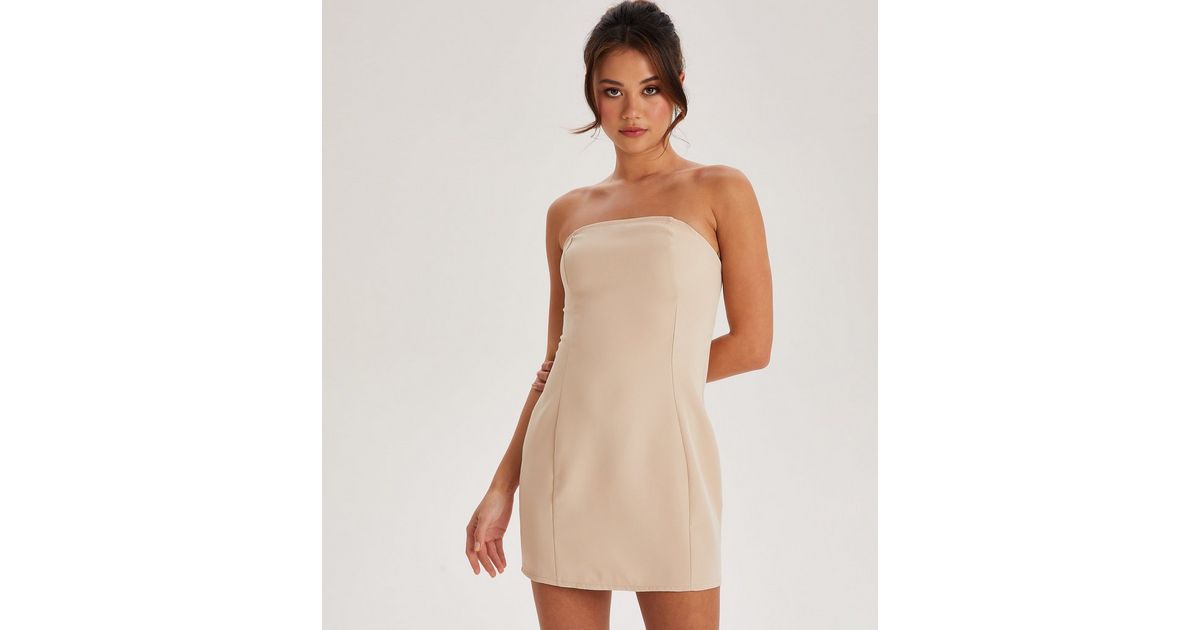 Urban Bliss Stone Strapless Tailored Dress | New Look