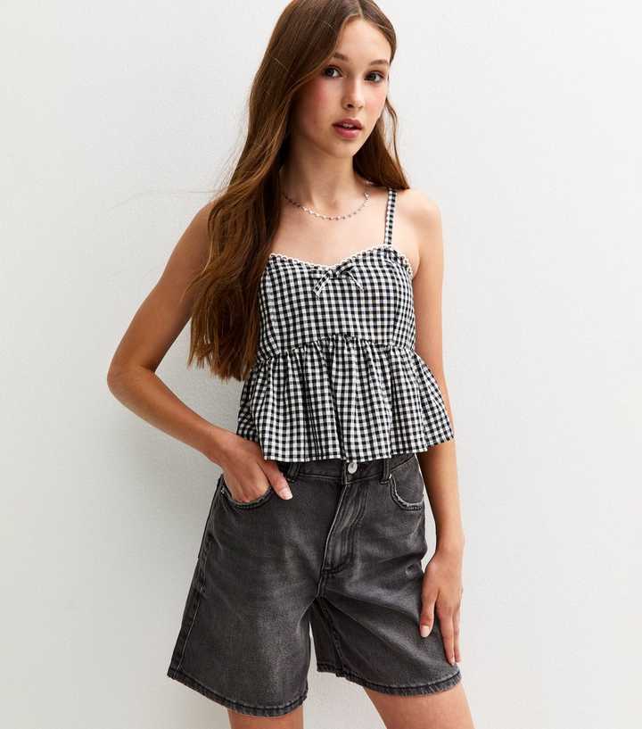 denim bermuda shorts for girls